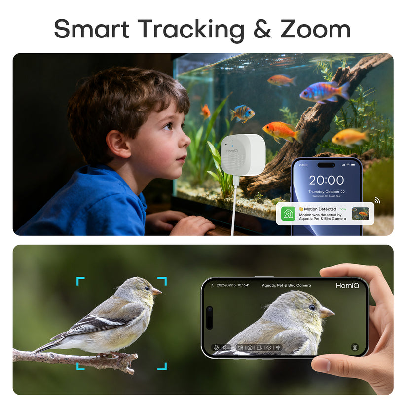3MP 2K Window Camera, 2.4GHz & 5GHz WiFi Indoor Cameras for Fish Bird ...